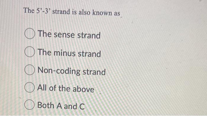 Solved If a template strand of DNA is 3' TACGAGTACAGGATCA | Chegg.com
