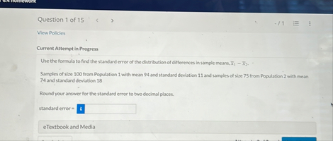 Question 1 ﻿of 15View PoliciesCurrent Attempt in | Chegg.com