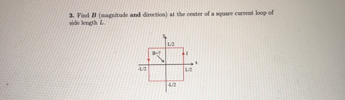 Solved 3. Find B (magnitude and direction) at the center of | Chegg.com