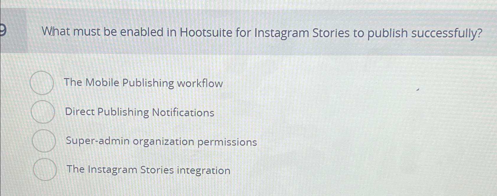 Solved What must be enabled in Hootsuite for Instagram | Chegg.com