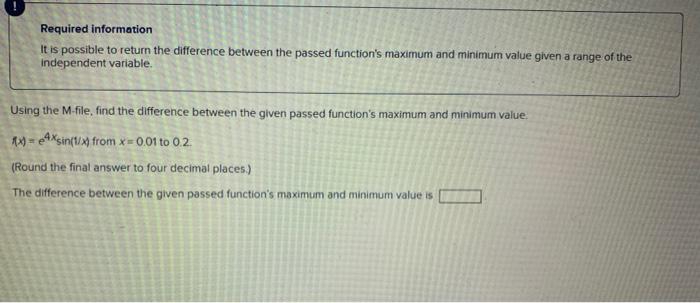 Solved Required Information It Is Possible To Return The 8678