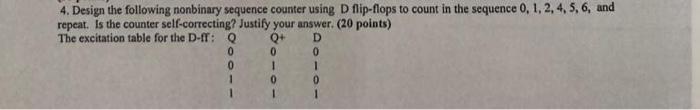 Solved 4. Design the following nonbinary sequence counter | Chegg.com