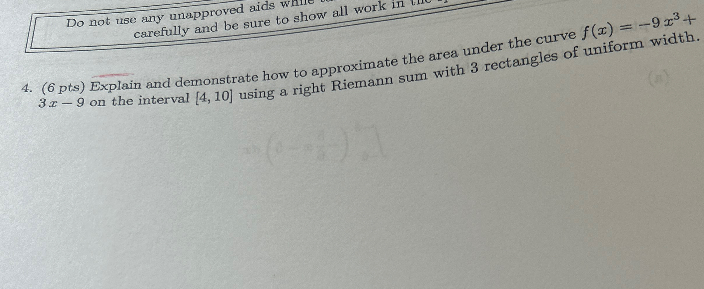 Solved Do not use any unapproved aids whow to show in 3x-9 | Chegg.com