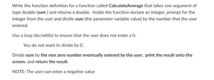 Solved Write the function definition for a function called | Chegg.com