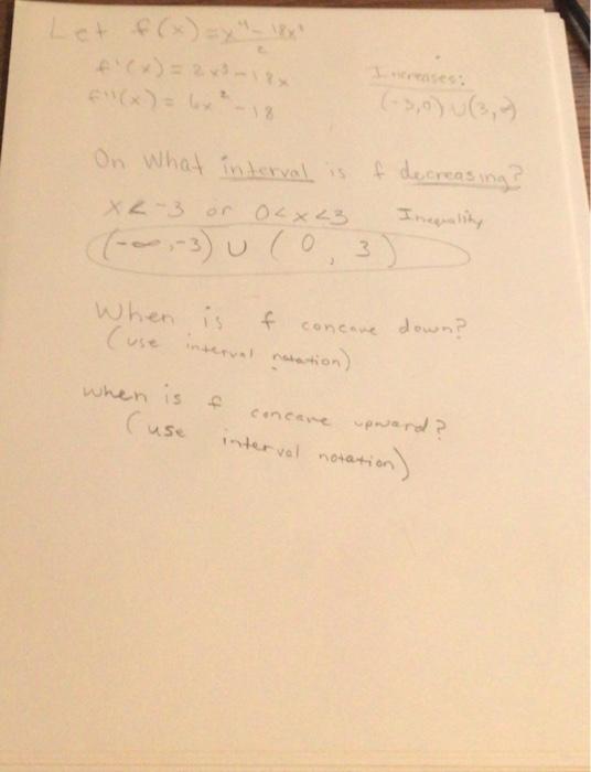 Solved F F X 2x4−18x3f′ X 2x3−18xf′′ X 6x2−18