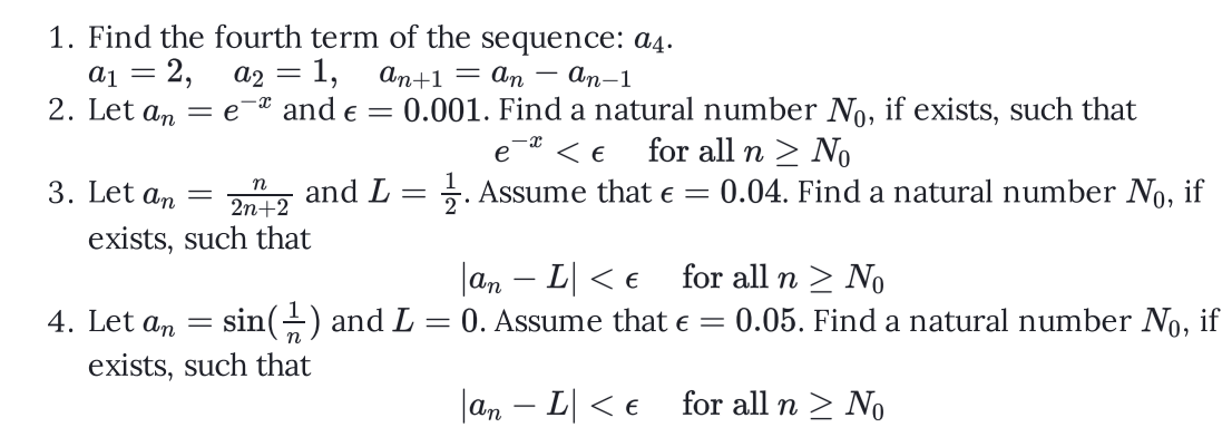 Solved Find the fourth term of the sequence: | Chegg.com