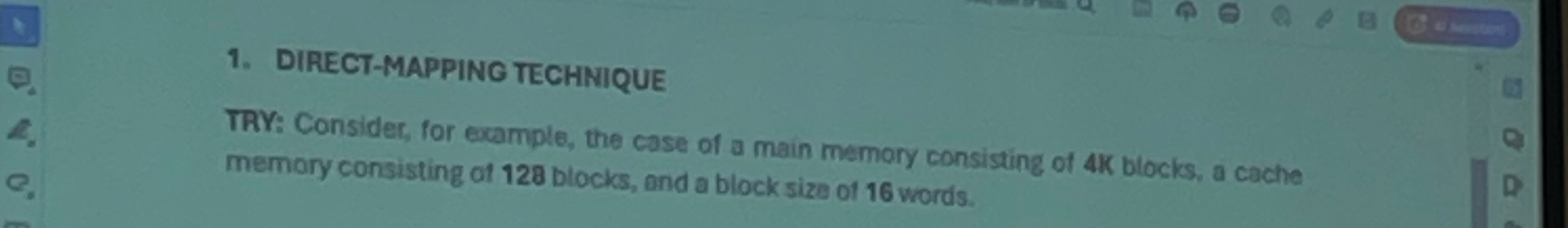 Solved DIRECT-MAPPING TECHNIQUETRY: Consider, for example, | Chegg.com