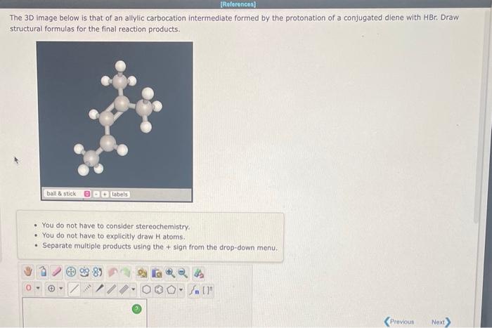 Solved The 3D image below is that of an allylic carbocation | Chegg.com