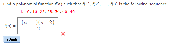Solved Find a polynomial function f(n) ﻿such that | Chegg.com