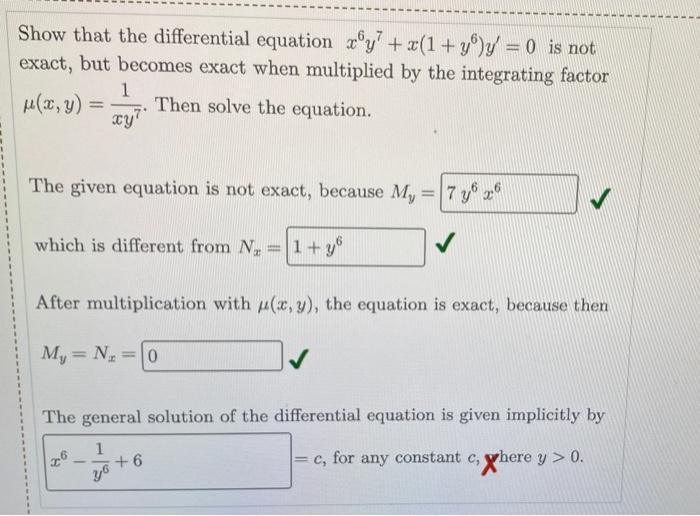Solved Determine whether the differential equation (2x2 – | Chegg.com