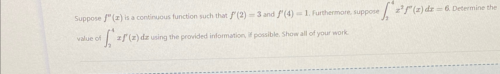 Solved Suppose f''(x) ﻿is a continuous function such that | Chegg.com