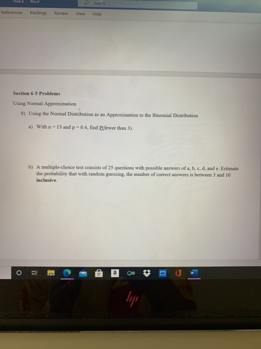 Solved WO Word e Search References Mailings Review View Help | Chegg.com