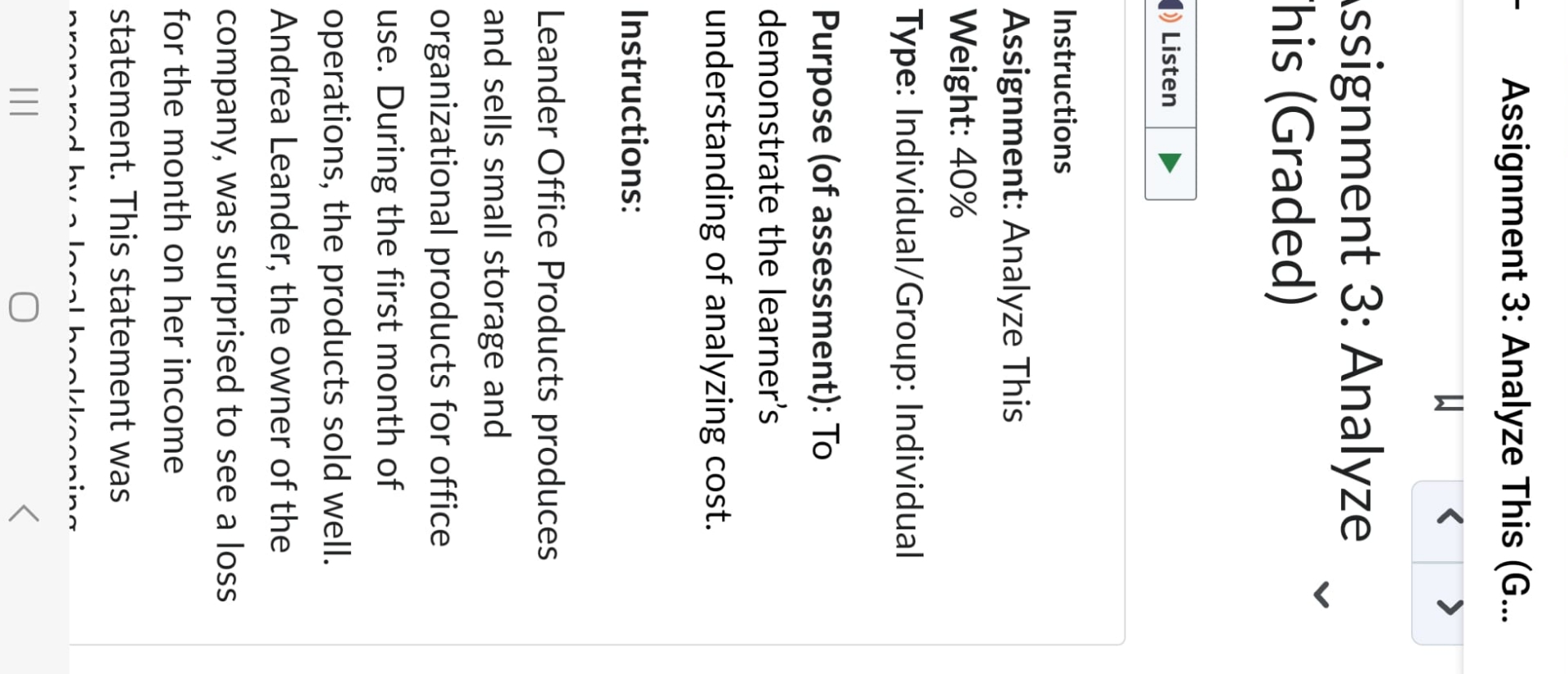 Solved Assignment 3 Analyze This G Wssignment 3 Analyze