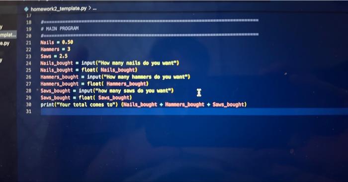 Solved I am trying to write a code that prints the total | Chegg.com