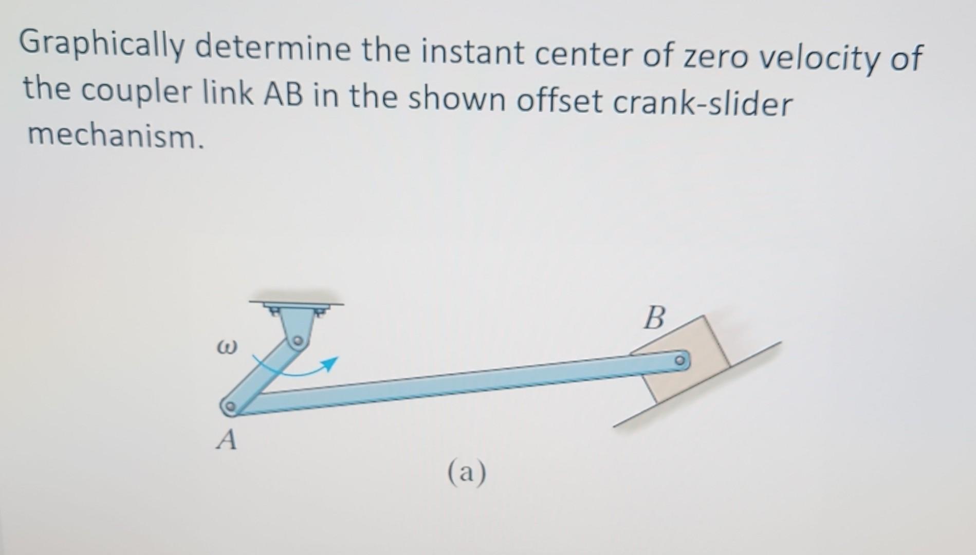 Solved Graphically determine the instant center of zero | Chegg.com