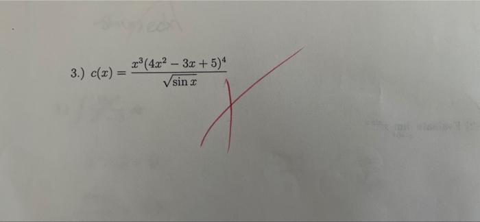 Solved Part 4 (6 points each) Find the derivative for all | Chegg.com