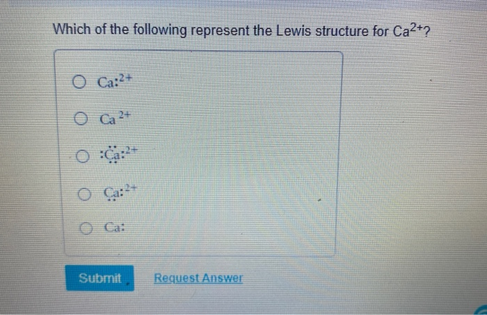 Solved Which of the following represent the Lewis structure | Chegg.com