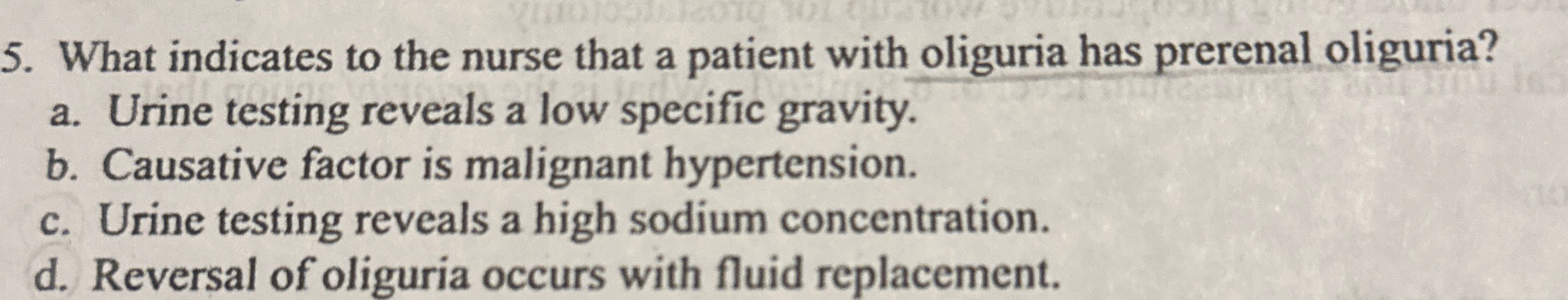 Solved What indicates to the nurse that a patient with | Chegg.com
