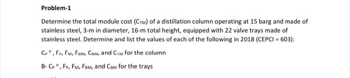 Solved Problem-1 Determine the total module cost (C) of a | Chegg.com