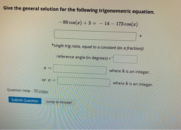 Solved Give the general solution for the following | Chegg.com
