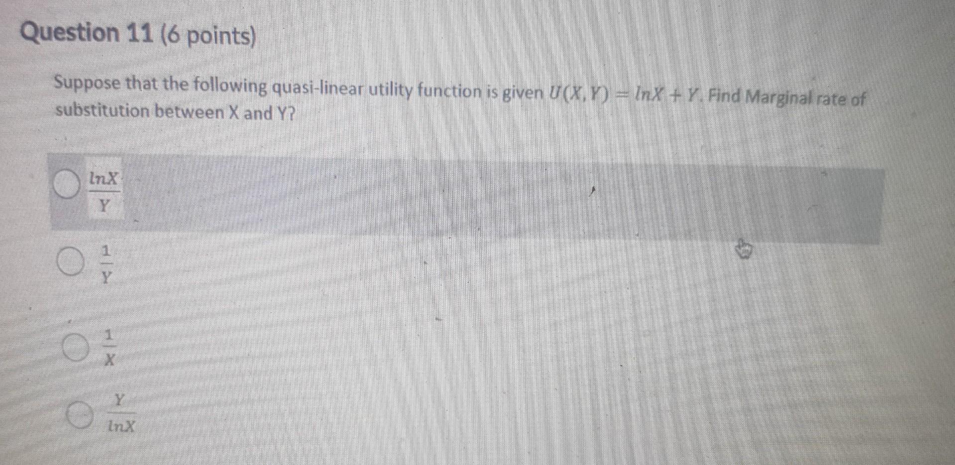 Solved Suppose that the following quasi-linear utility | Chegg.com