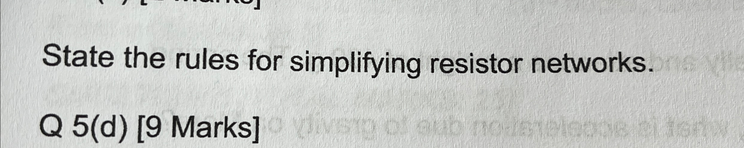 Solved State The Rules For Simplifying Resistor Networks Q