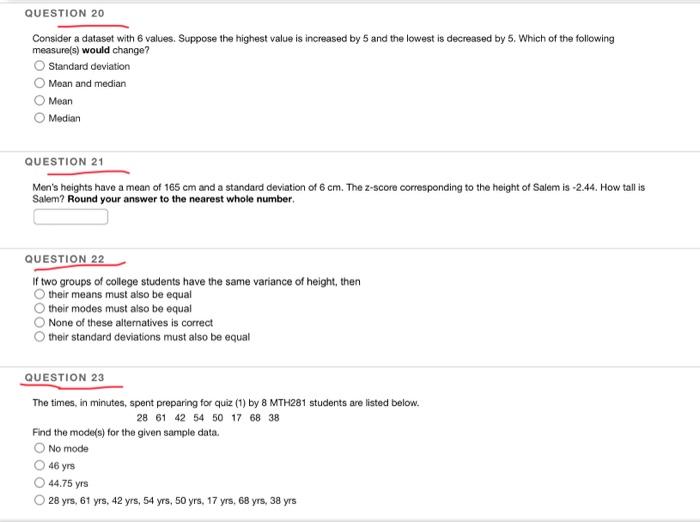 Solved Consider a dataset with 6 values. Suppose the highest | Chegg.com