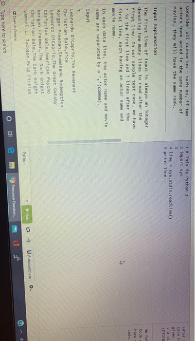 Solved 1 # This is Python 2 2 import sys Tracy has a file | Chegg.com