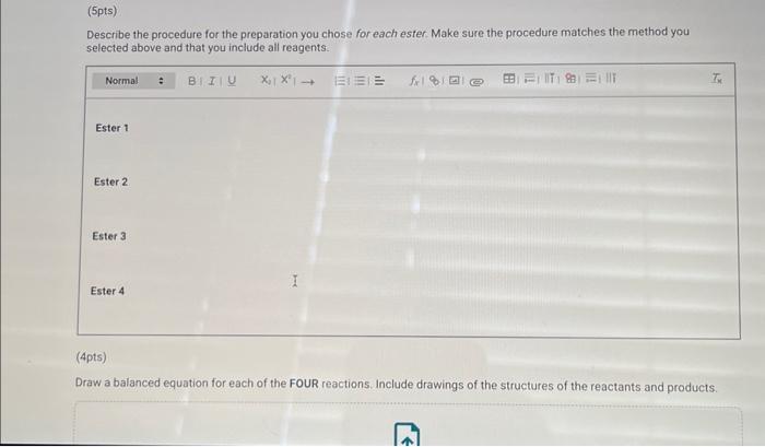 Solved Report Table E.1: Synthesis of Esters Table view List | Chegg.com