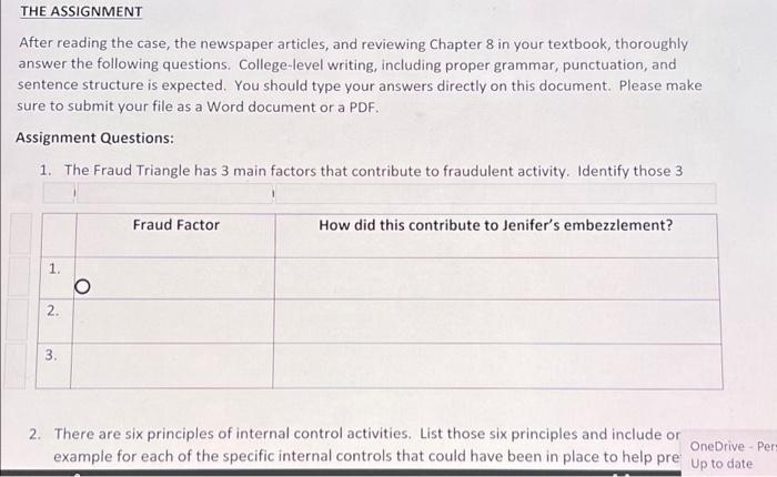 Solved THE ASSIGNMENT After reading the case, the newspaper | Chegg.com