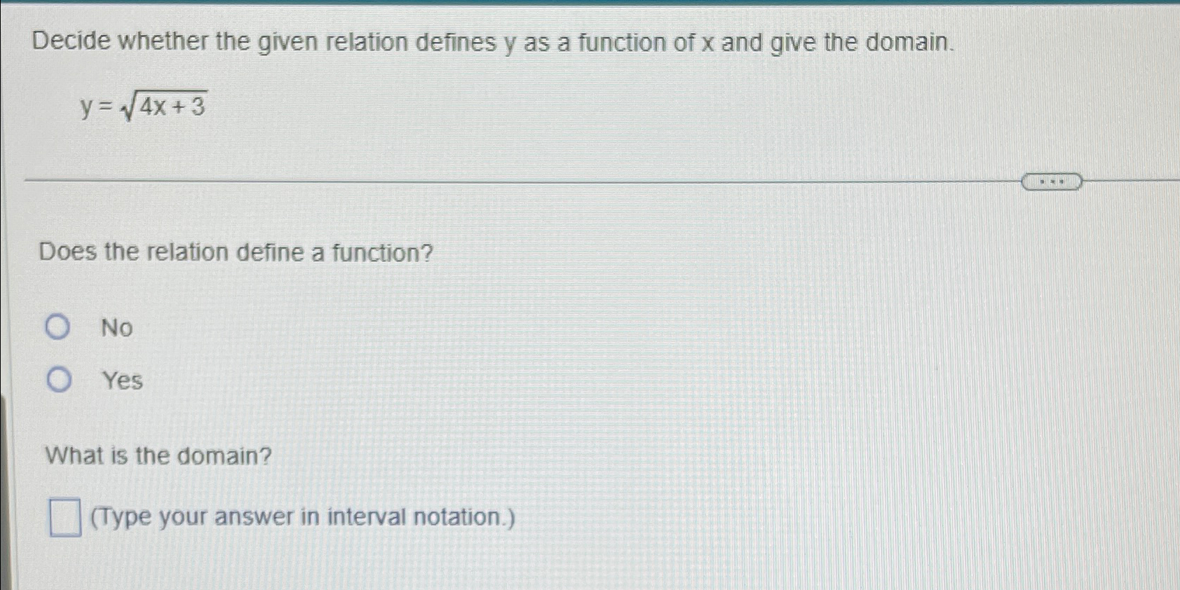 Solved Decide whether the given relation defines y ﻿as a | Chegg.com
