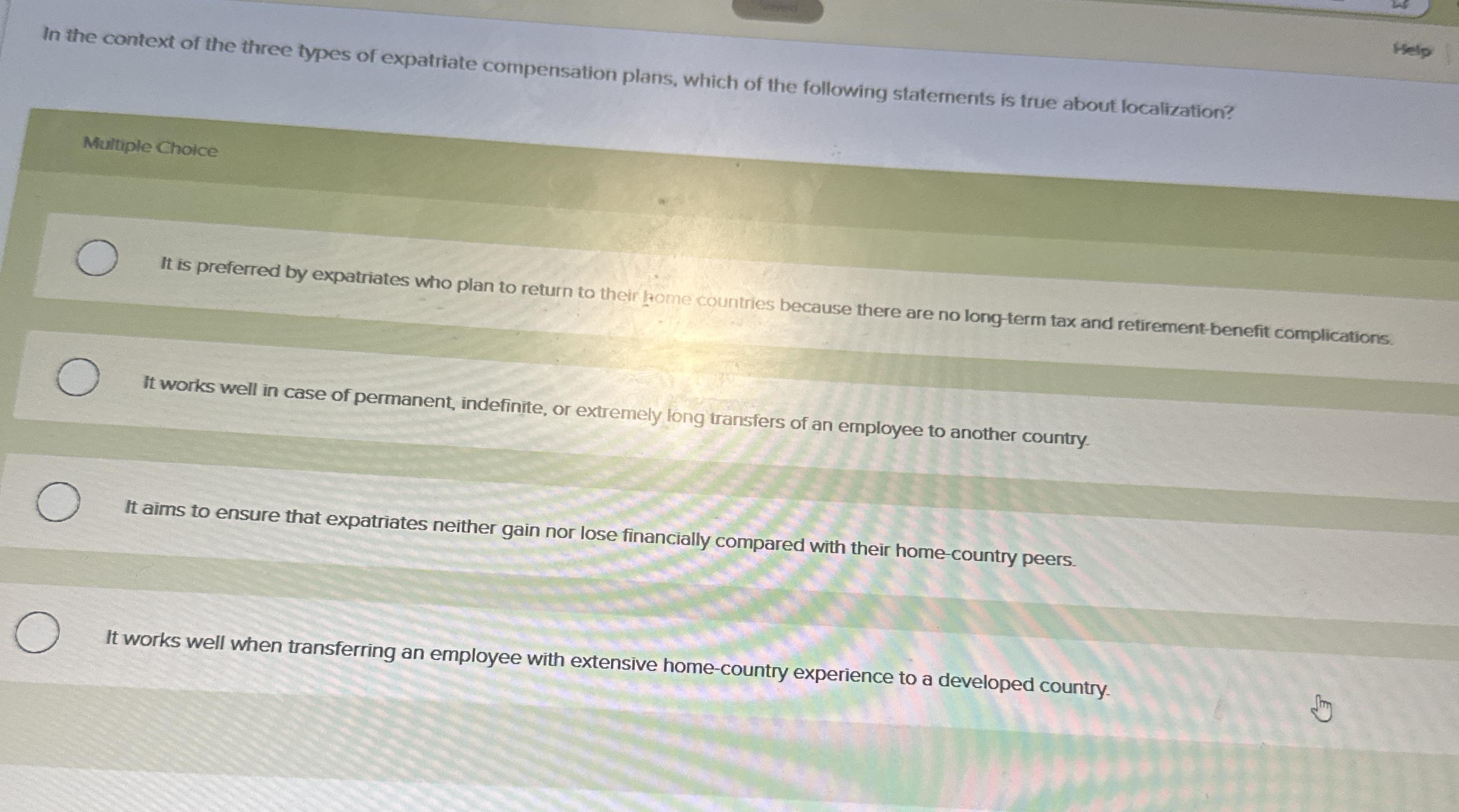 Solved In the context of the three types of expatriate | Chegg.com