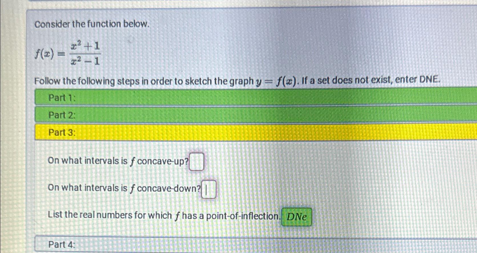 Solved Home work 16Consider the function | Chegg.com