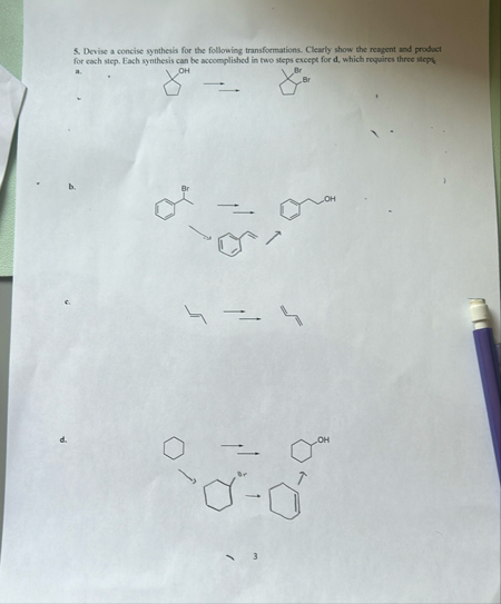 Solved Devise a concise synthesis for the following | Chegg.com