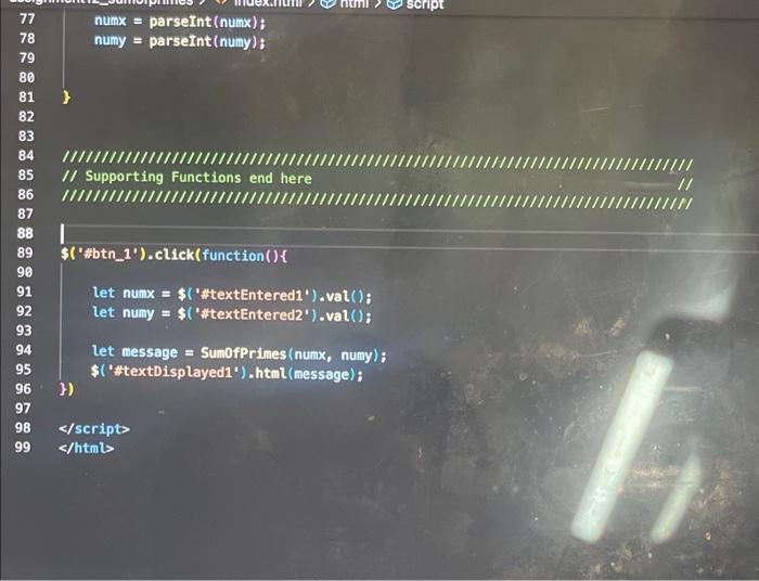 Solved II Supporting Functions end here | Chegg.com