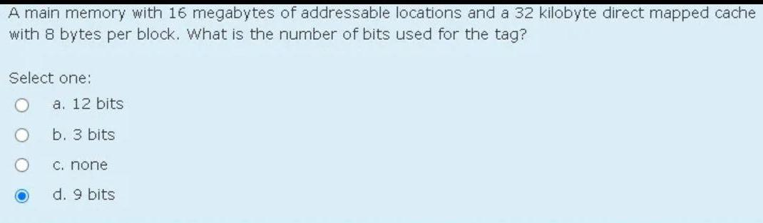 Solved A main memory with 16 ﻿megabytes of addressable | Chegg.com