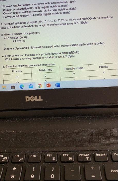 Solved 1. Convert regular notation -rw-r-x-wx to its octal | Chegg.com