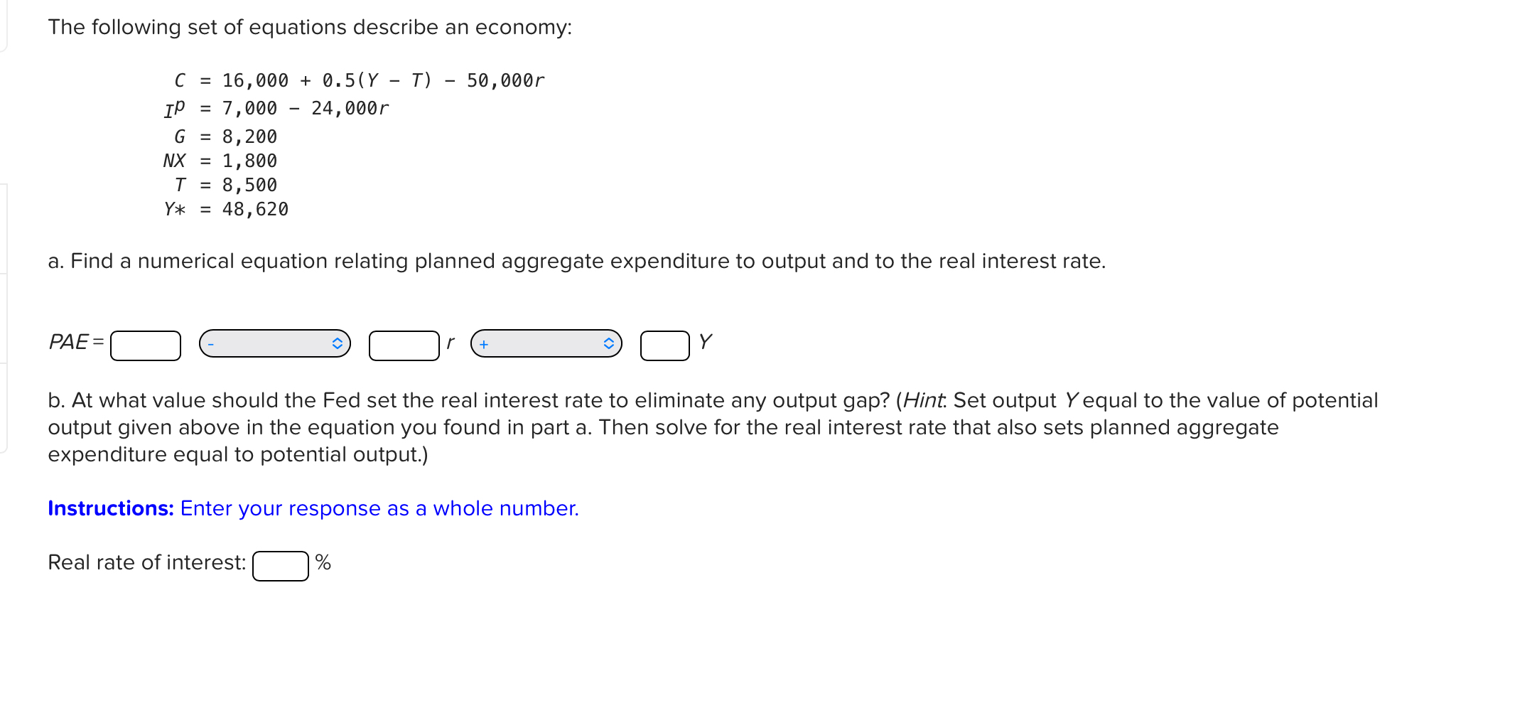 Solved The following set of equations describe an | Chegg.com