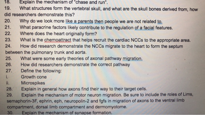 Solved 18. Explain the mechanism of "chase and run". 19. | Chegg.com