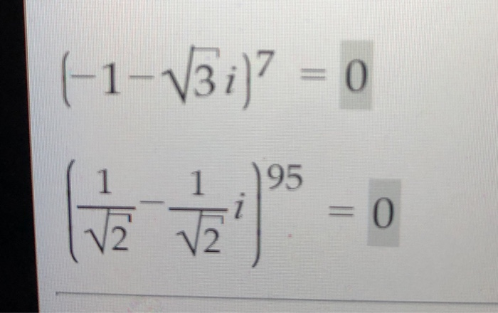 Solved Compute the following powers and give your answer in | Chegg.com