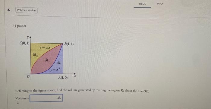 [Solved]: Find the volume of the solid obtained by rotating