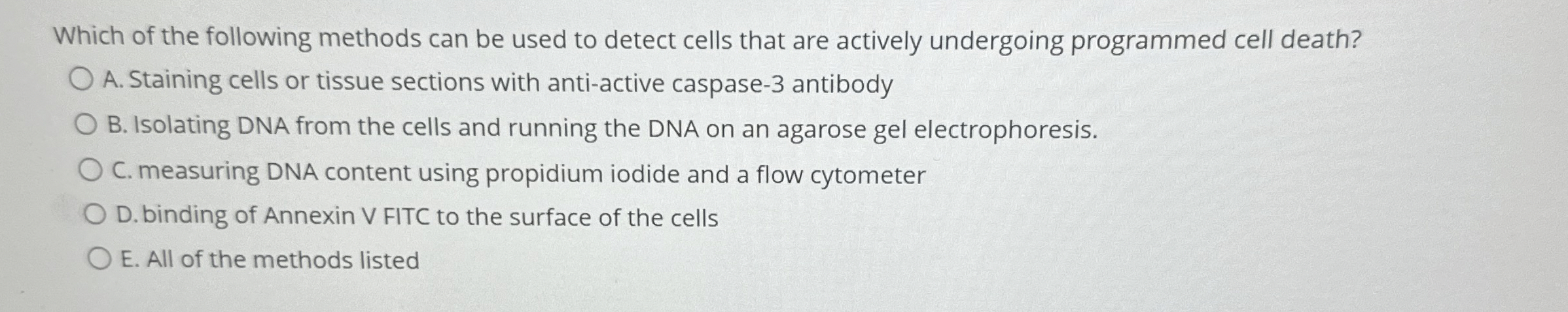 Solved Which of the following methods can be used to detect | Chegg.com