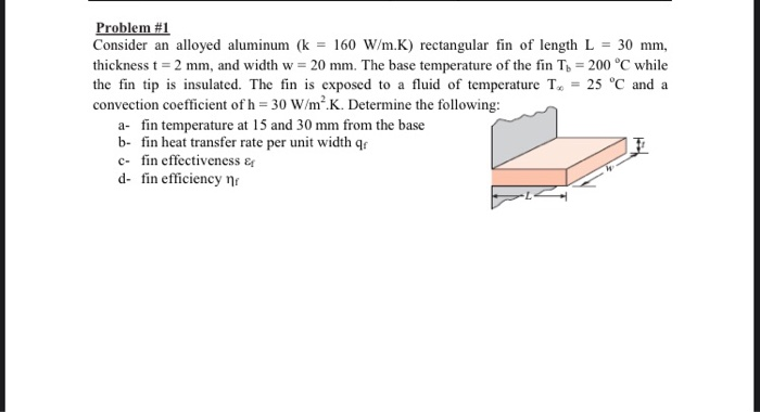 Solved Problem #1 Consider an alloyed aluminum (k = 160 | Chegg.com