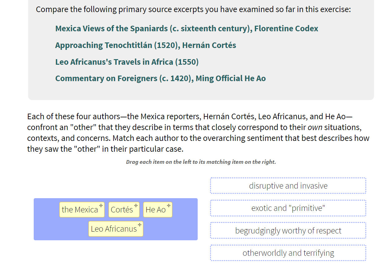 Compare the following primary source excerpts you | Chegg.com