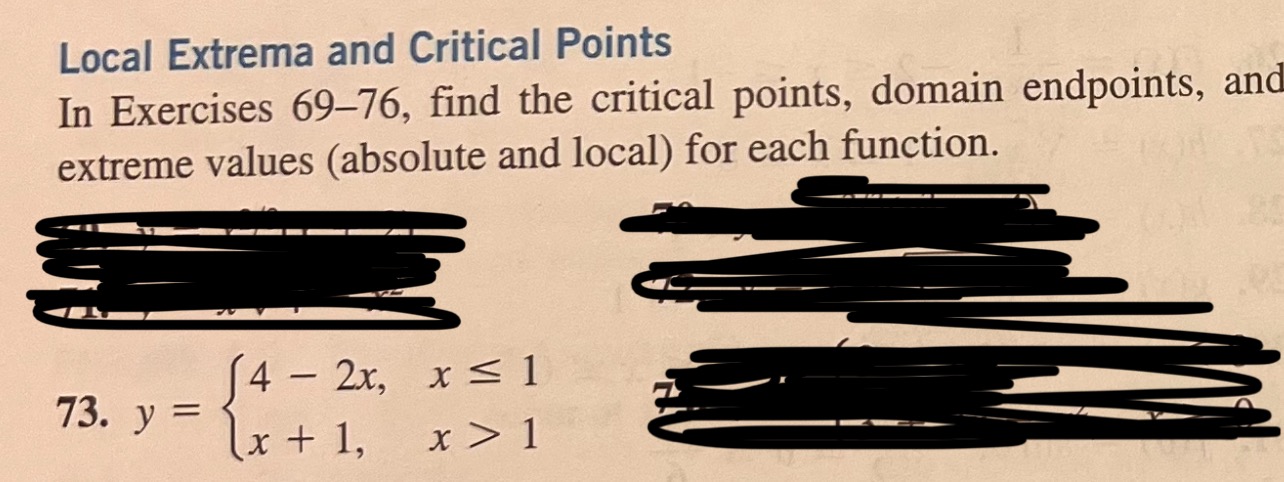 Solved Local Extrema and Critical PointsIn Exercises 69-76, | Chegg.com