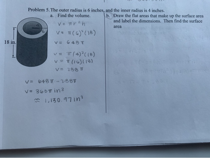 Solved Problem 5. The outer radius is 6 inches, and the | Chegg.com