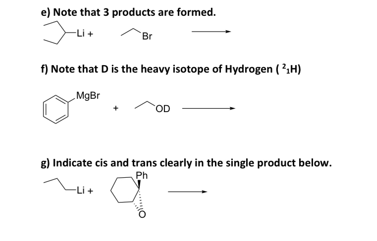 Solved e) ﻿Note that 3 ﻿product Are formed.f) ﻿Note that D | Chegg.com