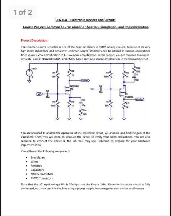 Solved Simulate The Below Circuit Through Multisim Note The 3821