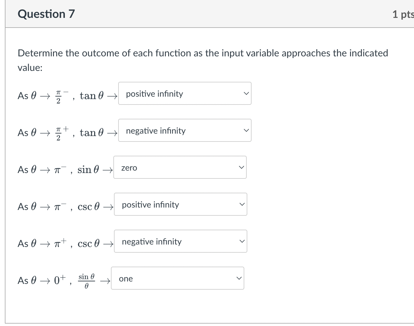 Solved Question 7Determine the outcome of each function as | Chegg.com