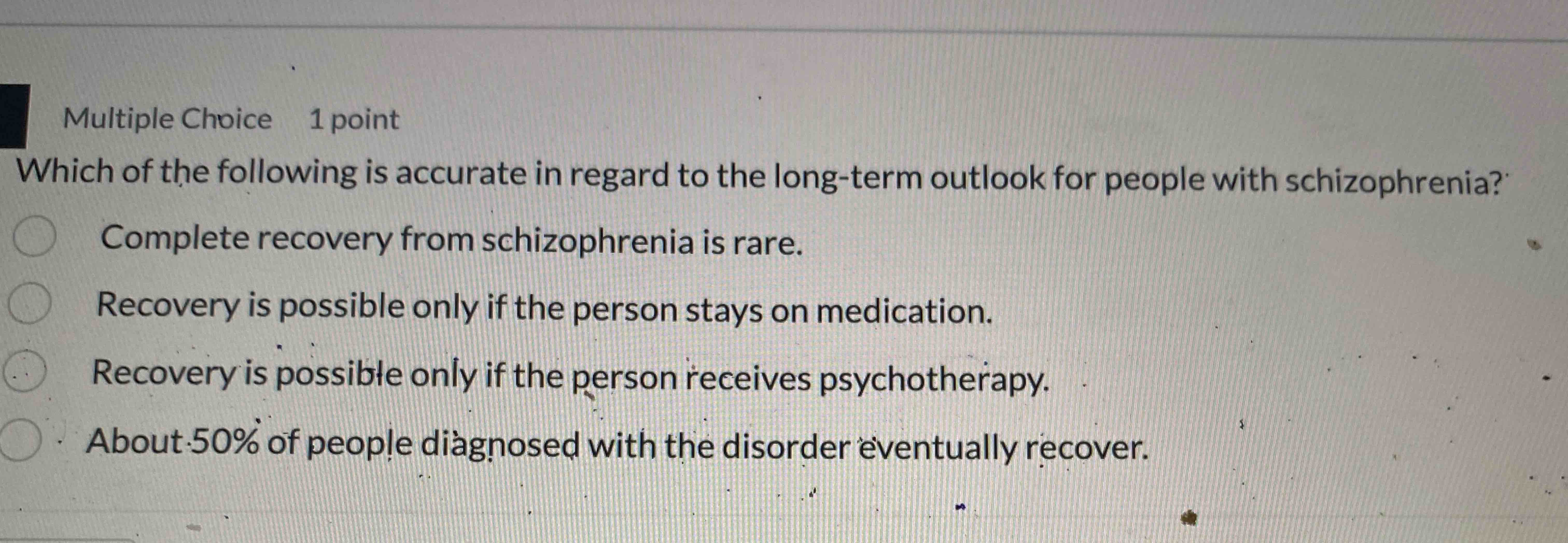 Solved Multiple Choice 1 ﻿pointWhich of the following is | Chegg.com
